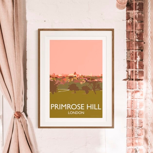 Primrose Hill London NW3 England UK A4 Travel Poster Print | Etsy UK