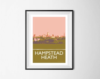Primrose Hill London NW3 England UK A4 Travel Poster Print | Etsy UK