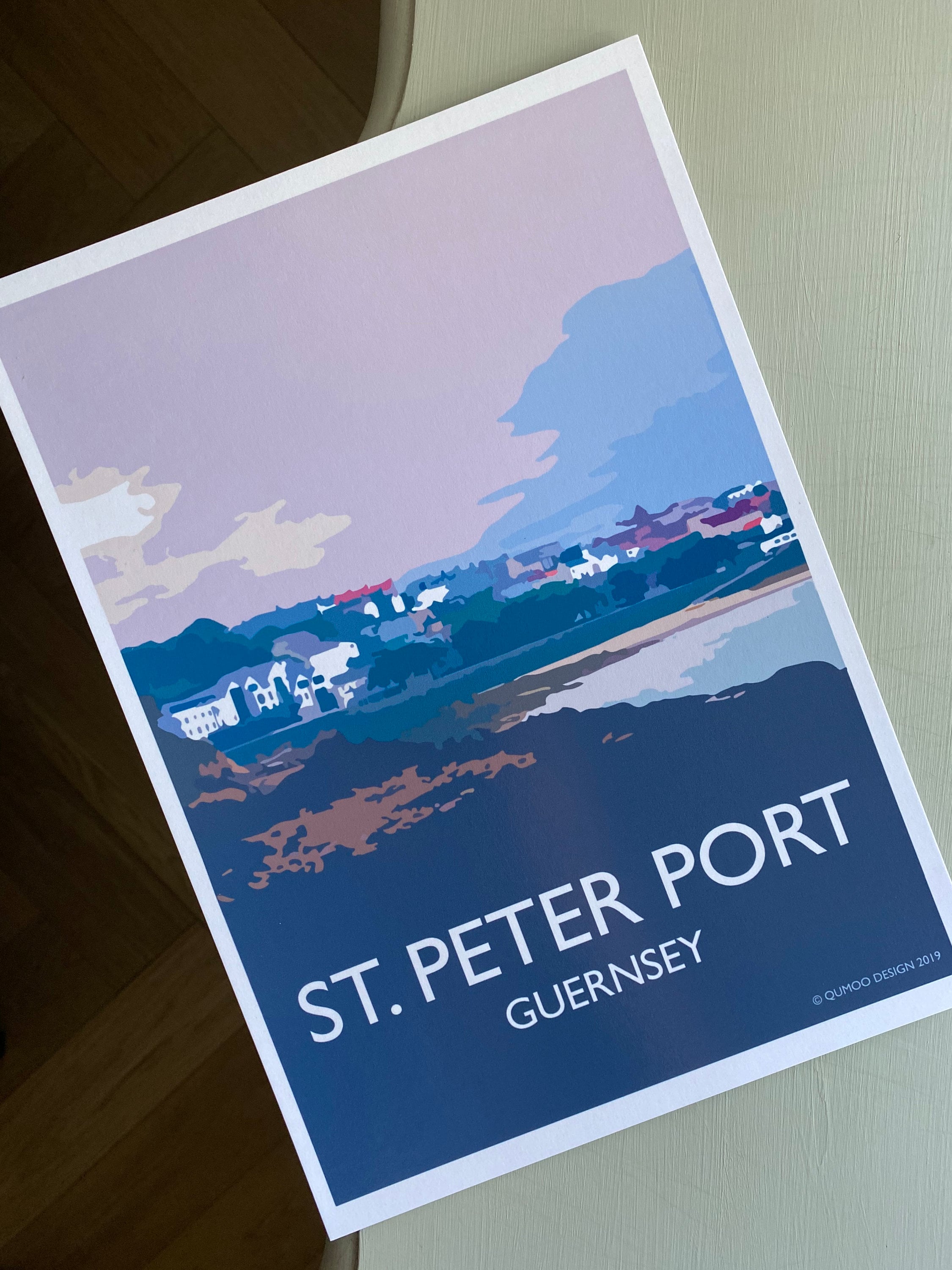 St. Peter Port Guernsey Channel Islands UK A4 Print Travel Poster ...