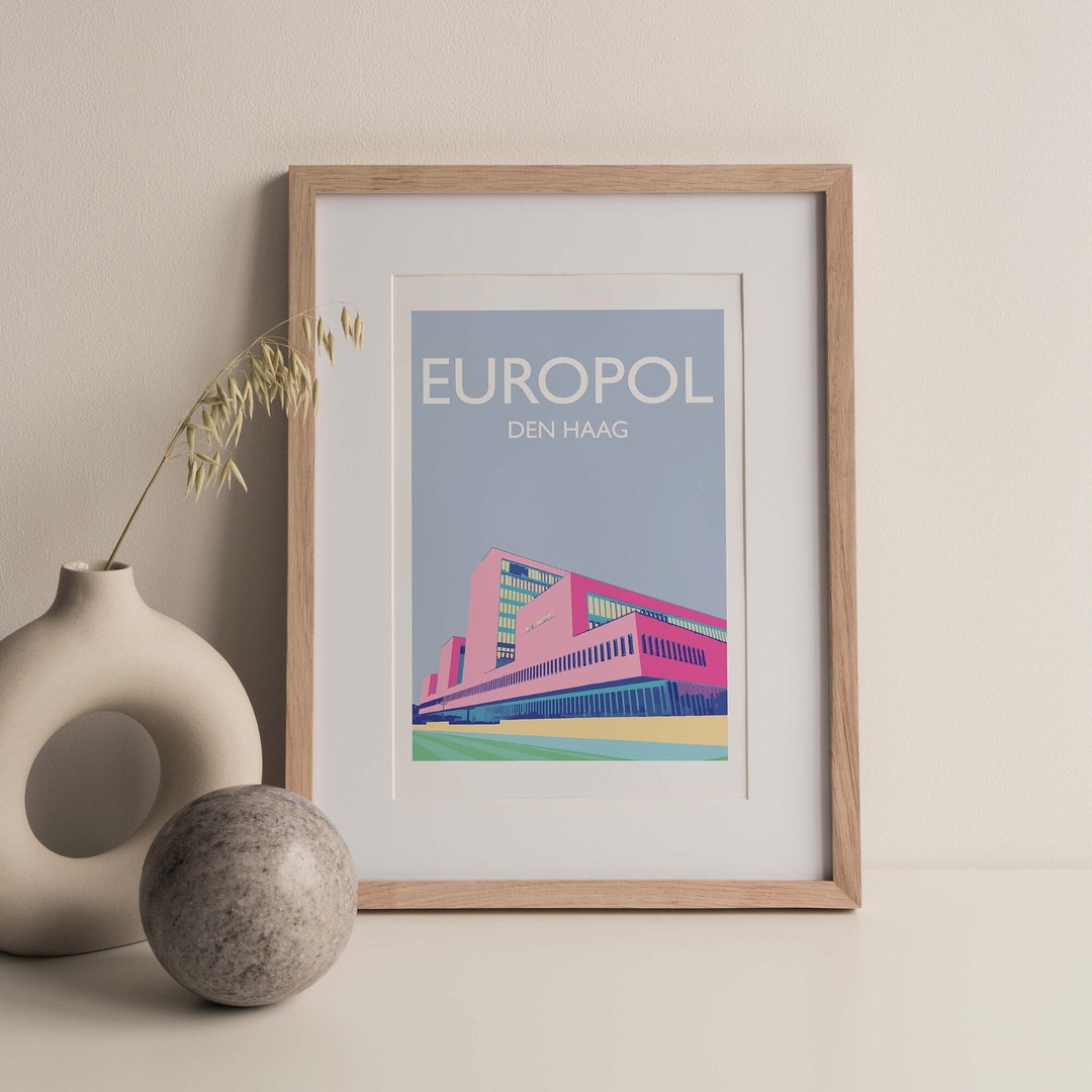 Europol Den Haag Art Print: the Hague, Netherlands Travel Poster - Etsy