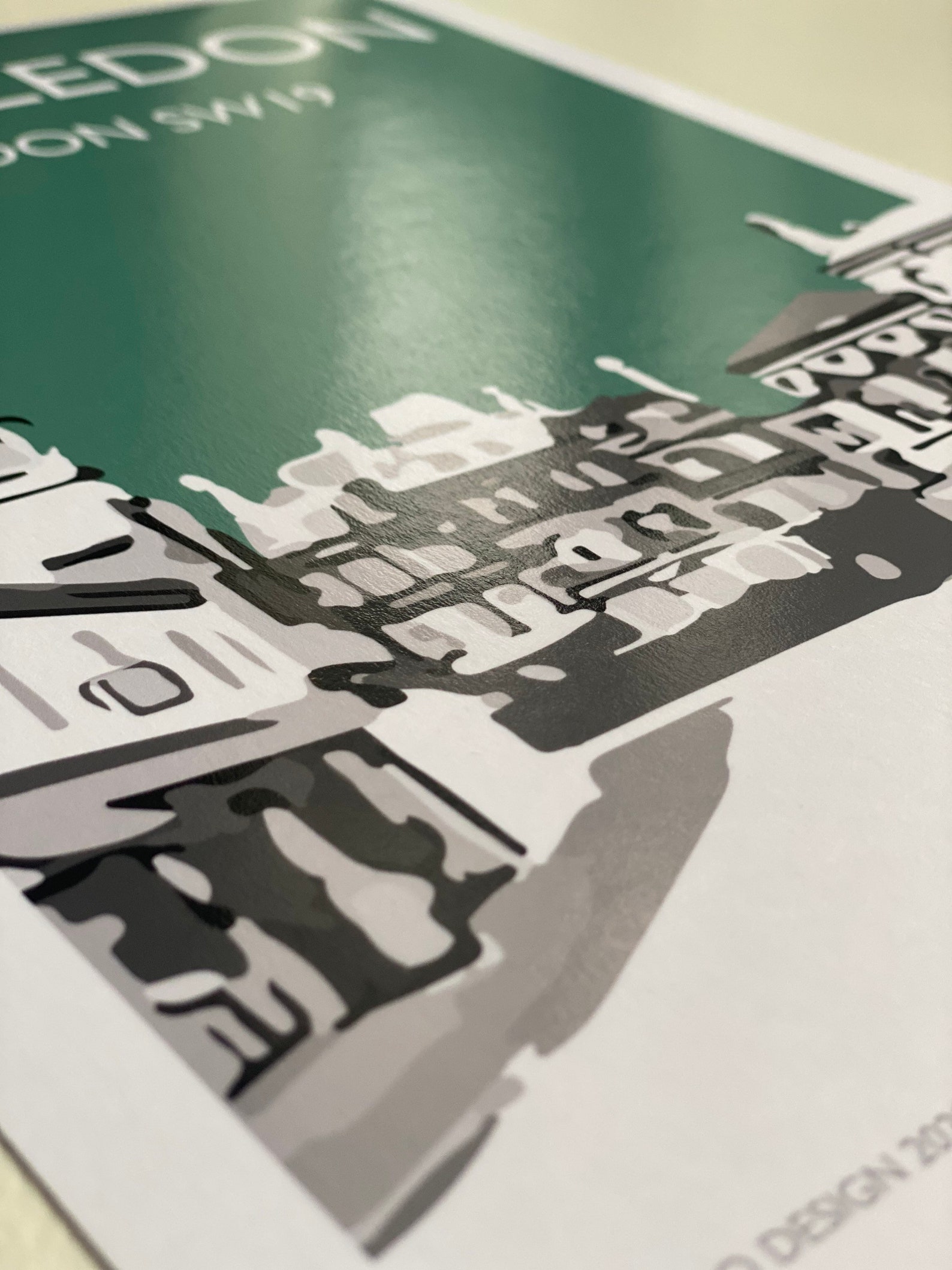 Wimbledon London SW19 England UK A4 Travel Poster Print Teal - Etsy UK