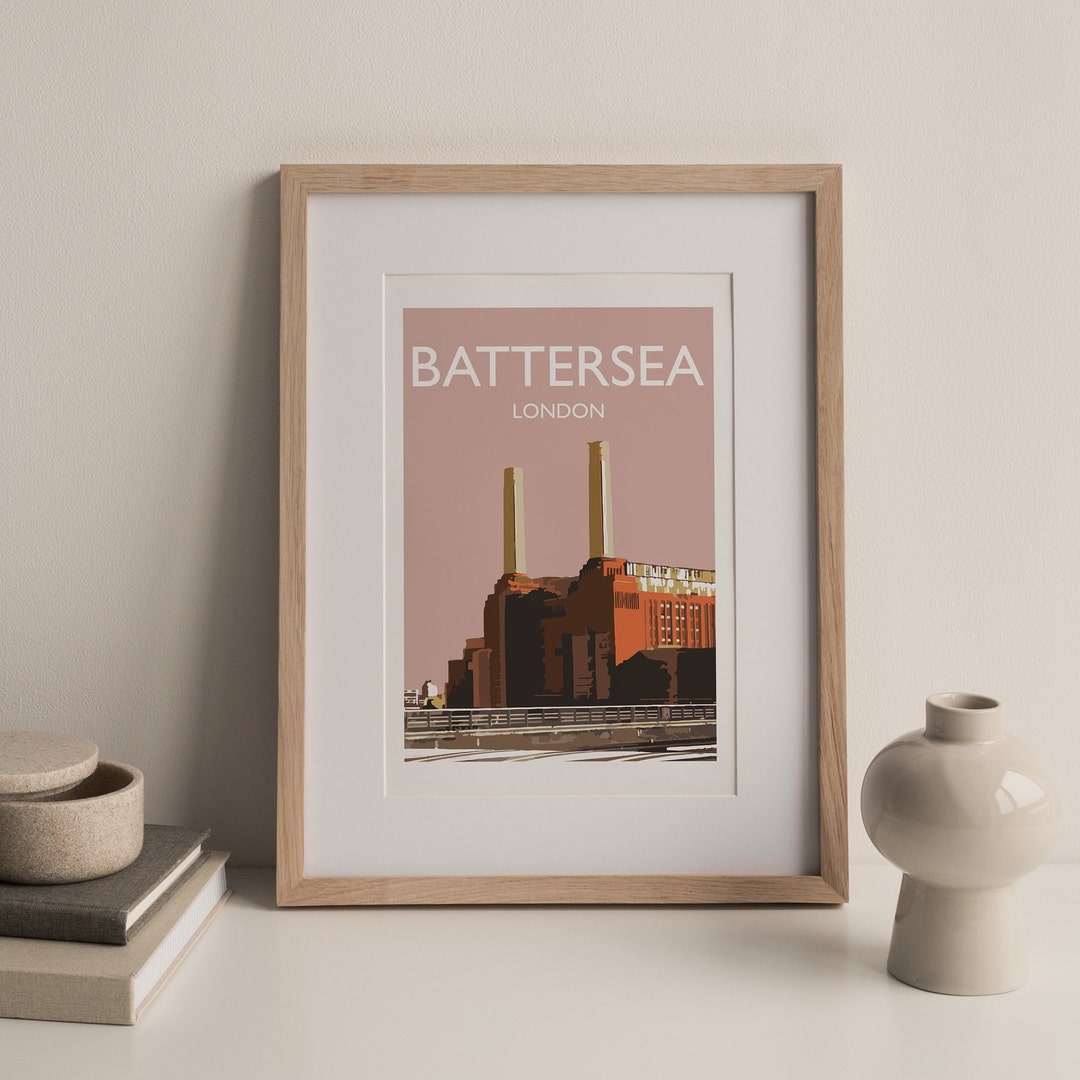 Battersea Power Station London A4 Travel Poster Print (unframed) - Etsy
