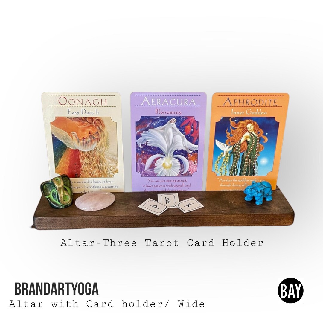 Wider Three Tarot Oracle Card or Image Holder Stand Altar Three Oracle ...
