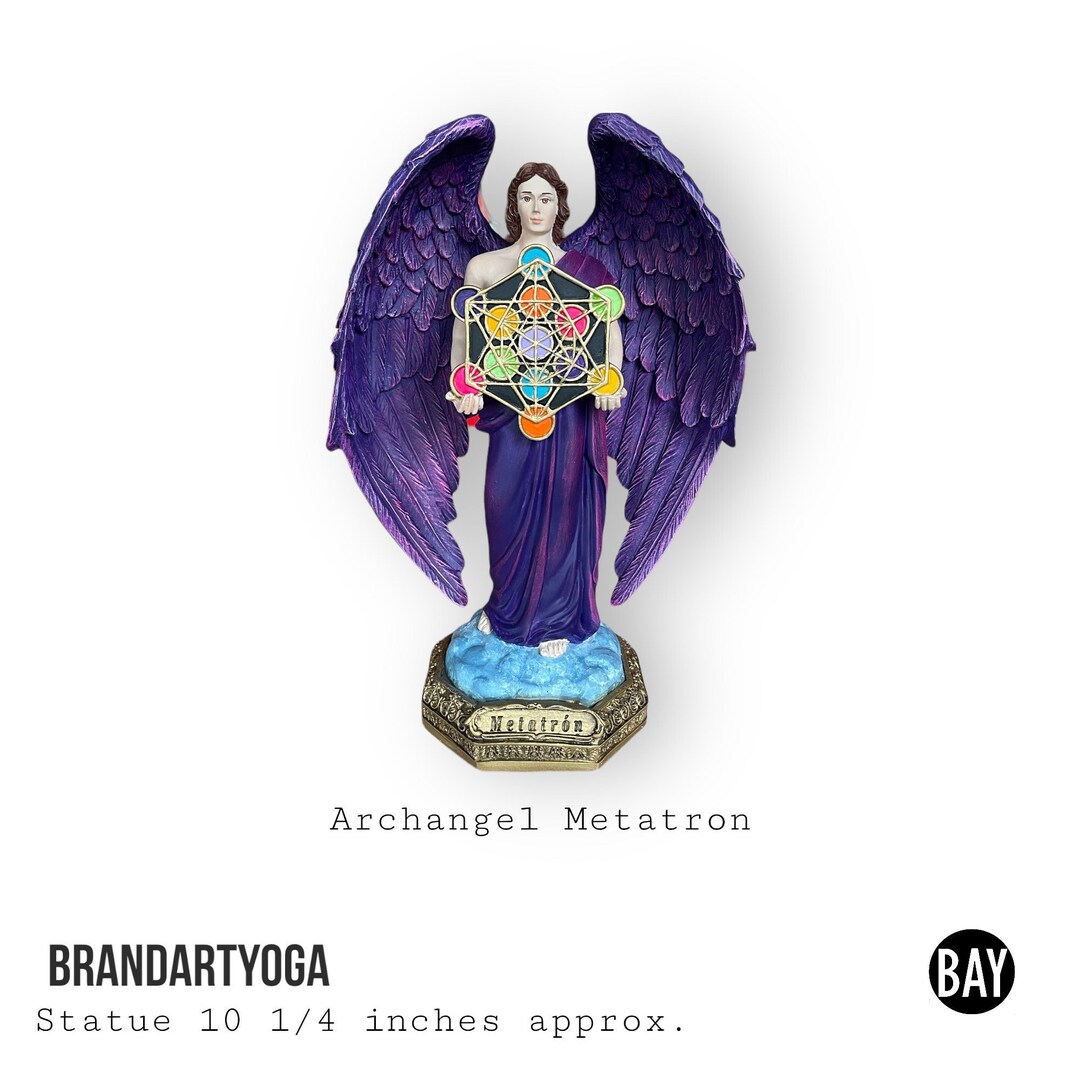 Archangel Metatron Statue, Sacred Geometry Metatron's Cube , Holistic ...