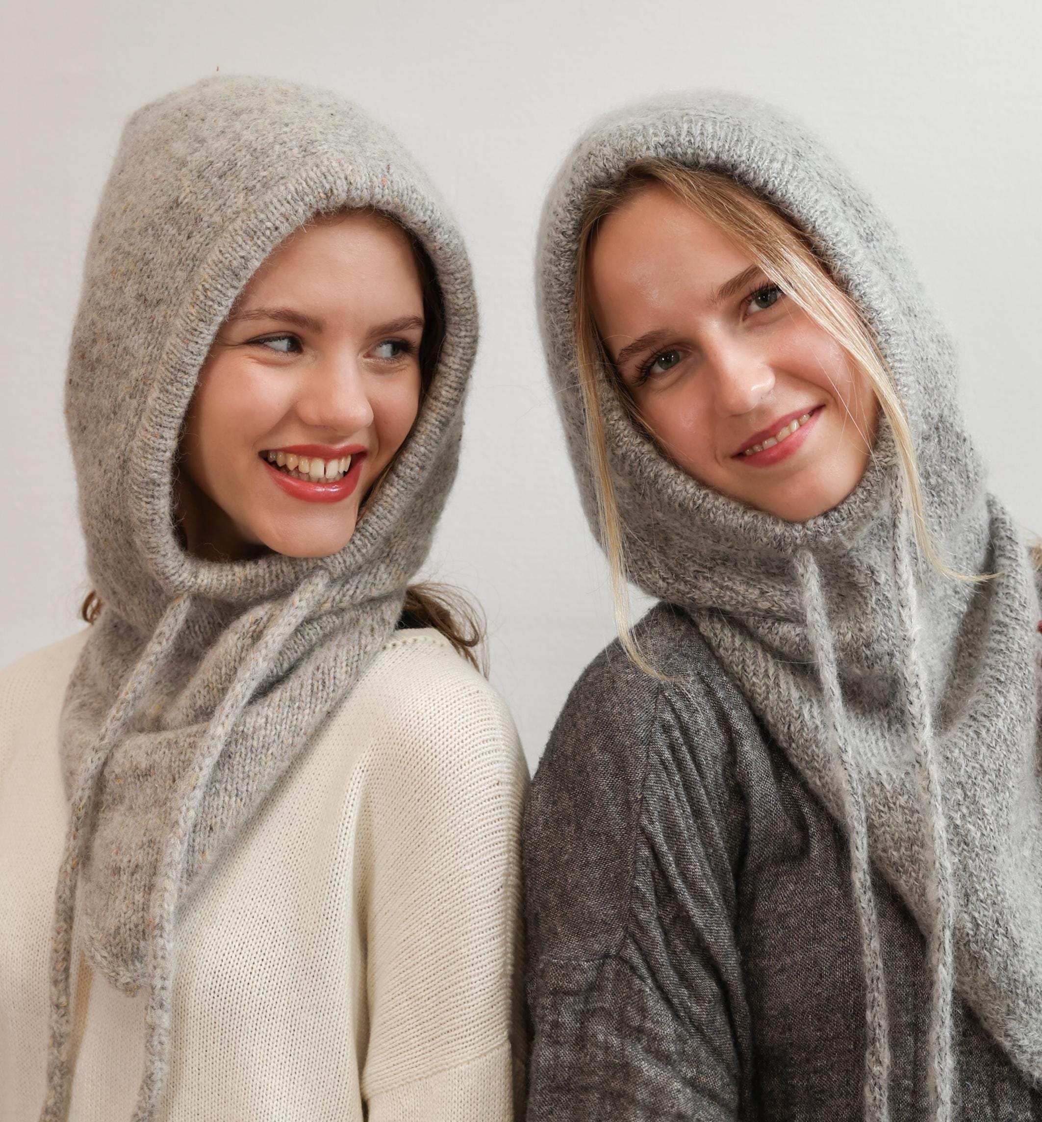 Hooded Cowl, Balaclava Hat Hood, Hoodie Hat, Knit Woolen Hood, Chunky ...