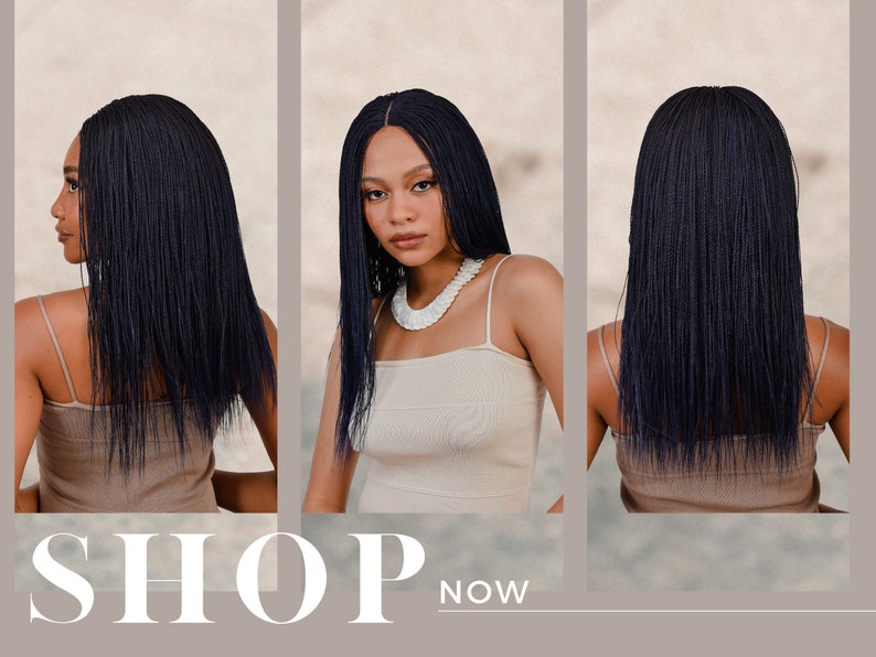 Micro Twist Braided Wig - Realistic Lace Front Wig - Protective Style ...
