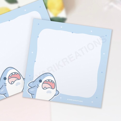 Cute Shark Memo Pad Baby Shark Notepad - Etsy