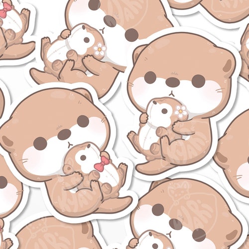 Cute Otter Stickers | Etsy