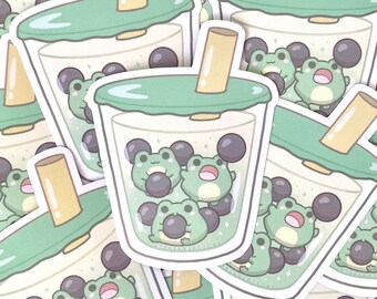Frog Boba Stickers - Etsy