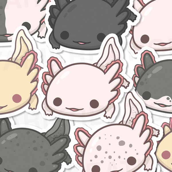 Cute Axolotl Stickers - Etsy