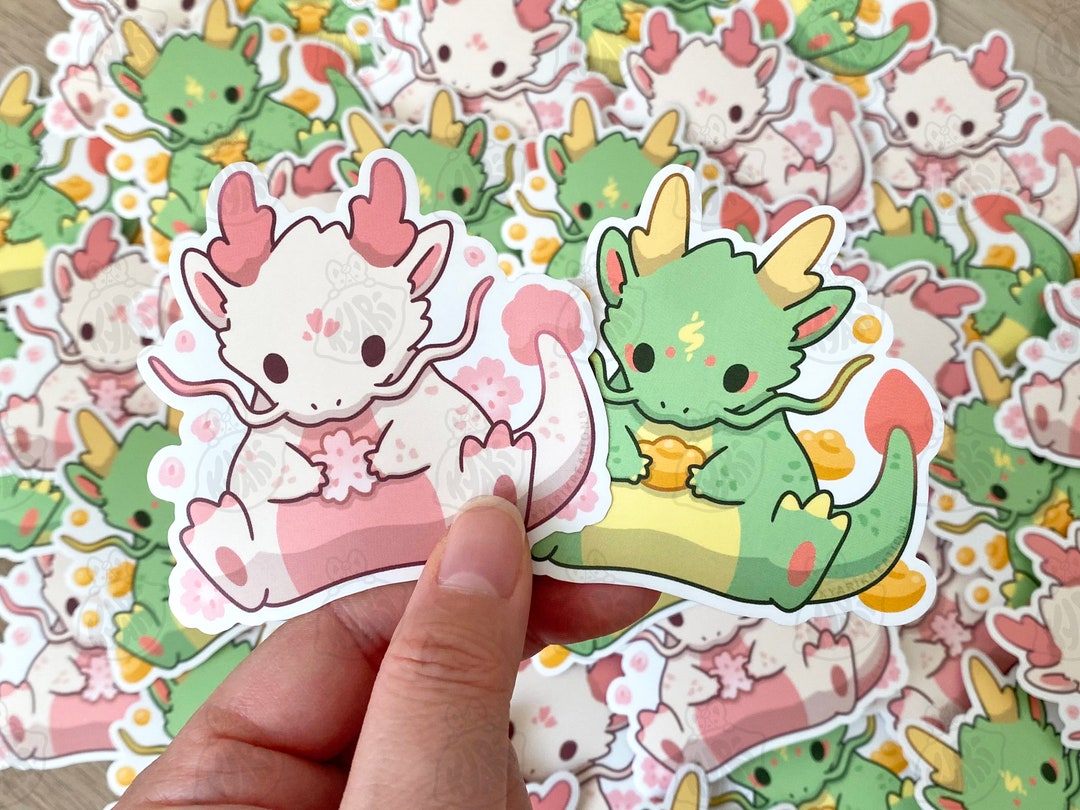 Cute Lucky Dragon Stickers, Year of the Dragon Stickers, Waterproof ...