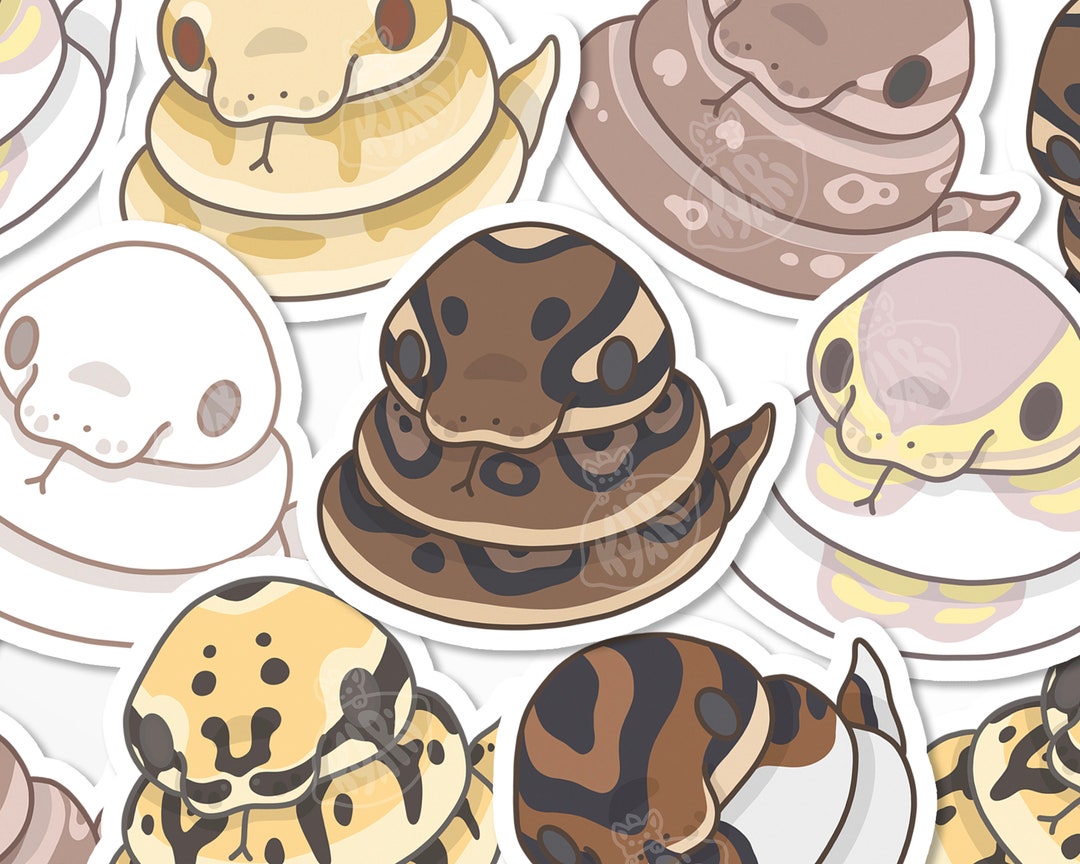 Ball Python Stickers, Cute Snake Stickers - Etsy