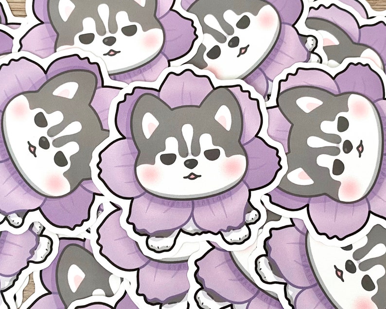 Cosmos Husky Stickers, Cute Dog Sticker - Etsy