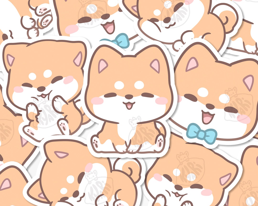 Cute Shiba Inu Sticker Set - Etsy