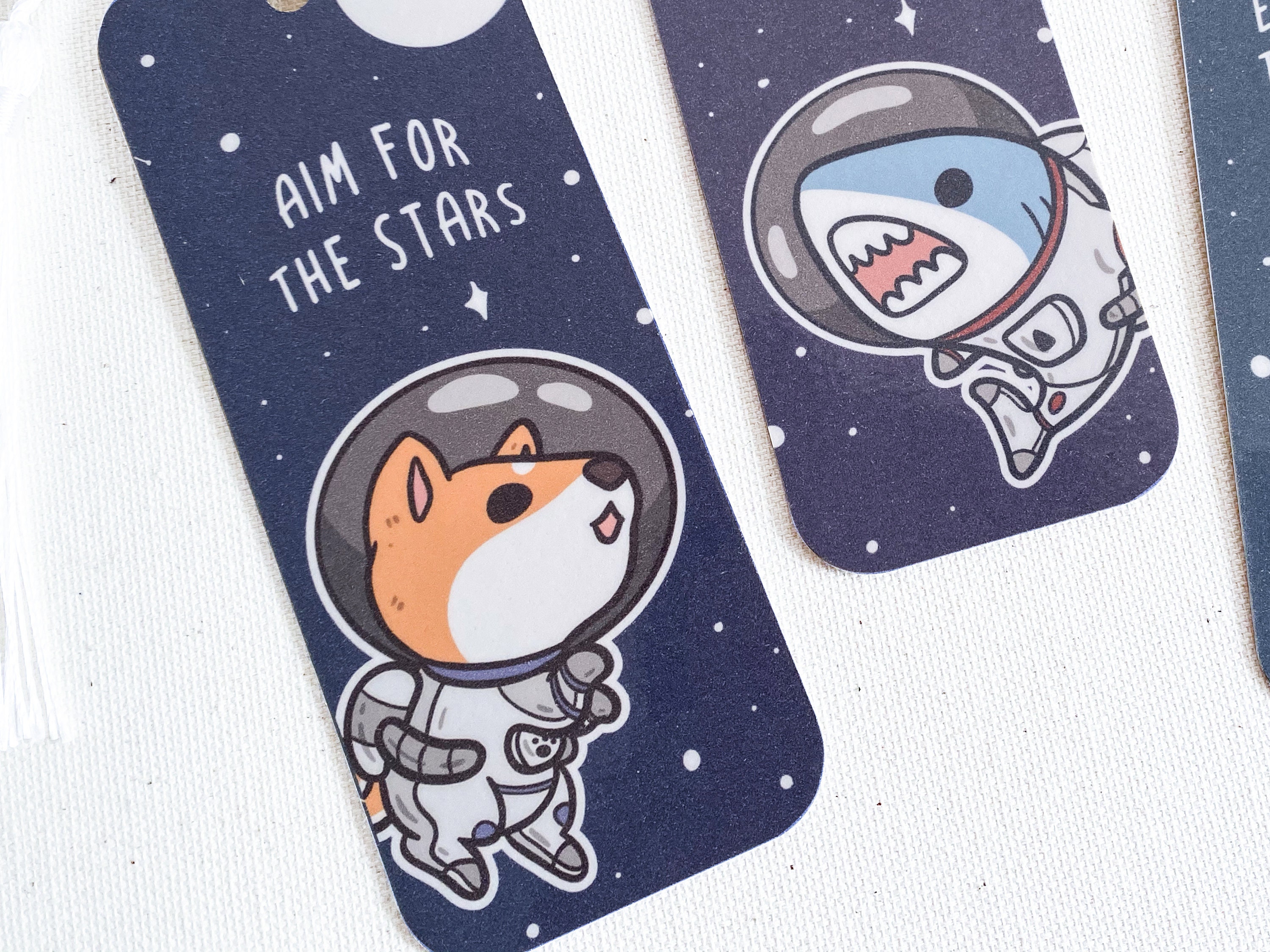Cute Space Bookmarks Astronaut Animal Bookmarks Motivational | Etsy
