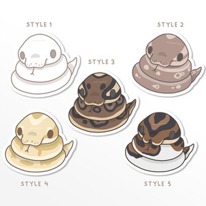 Ball Python Stickers Cute Snake Stickers | Etsy