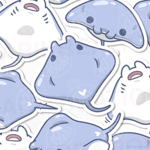 Cute Stingray Sticker Set, Baby Manta Ray Stickers - Etsy