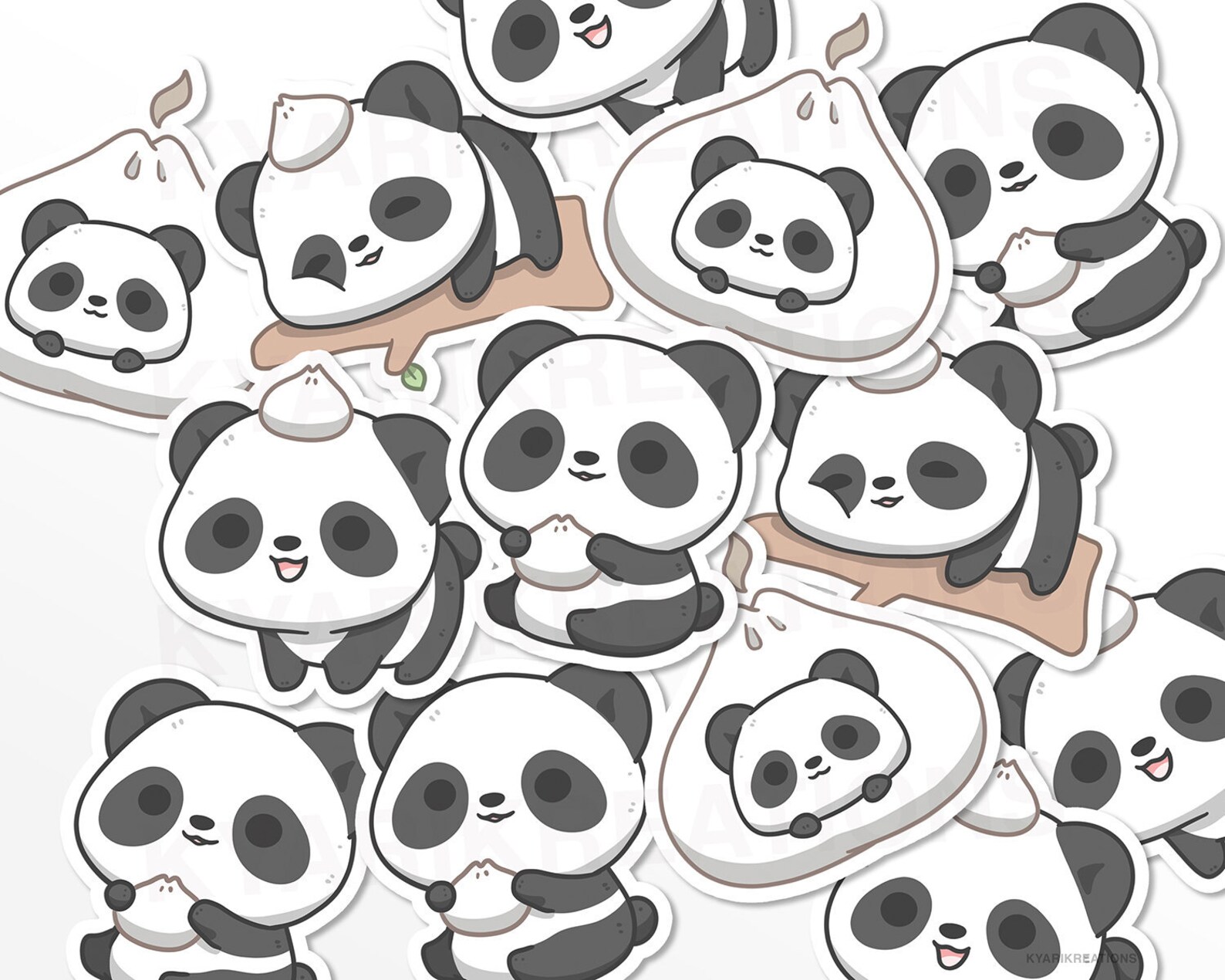 Cute Panda Stickers Panda Dumpling Sticker Bao Stickers - Etsy