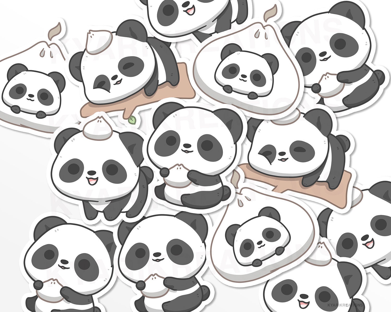 Cute Panda Stickers Panda Dumpling Sticker Bao Stickers - Etsy