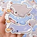 Cute Snacking Shark Stickers, Shark Eating Goldfish Cracker Stickers ...