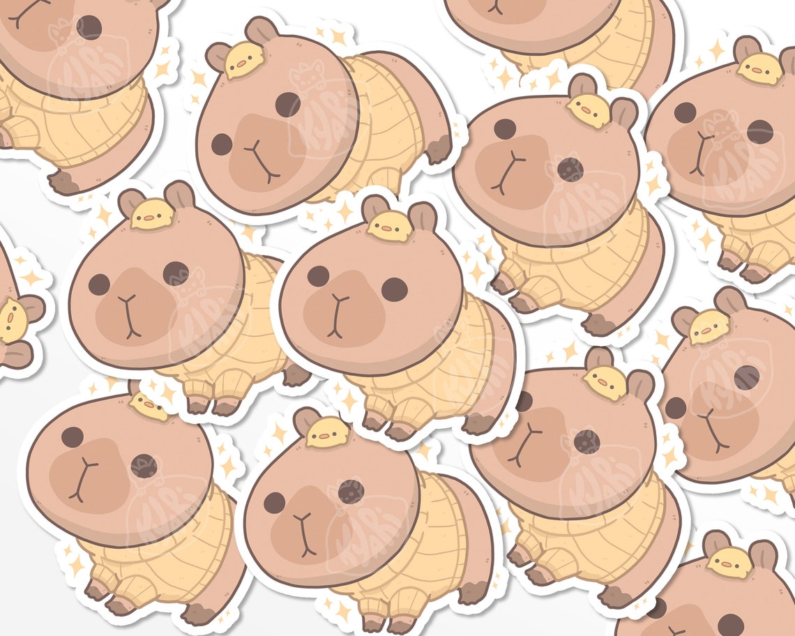 Capybara in A Sweater Sticker Waterproof Vinyl Stickers - Etsy