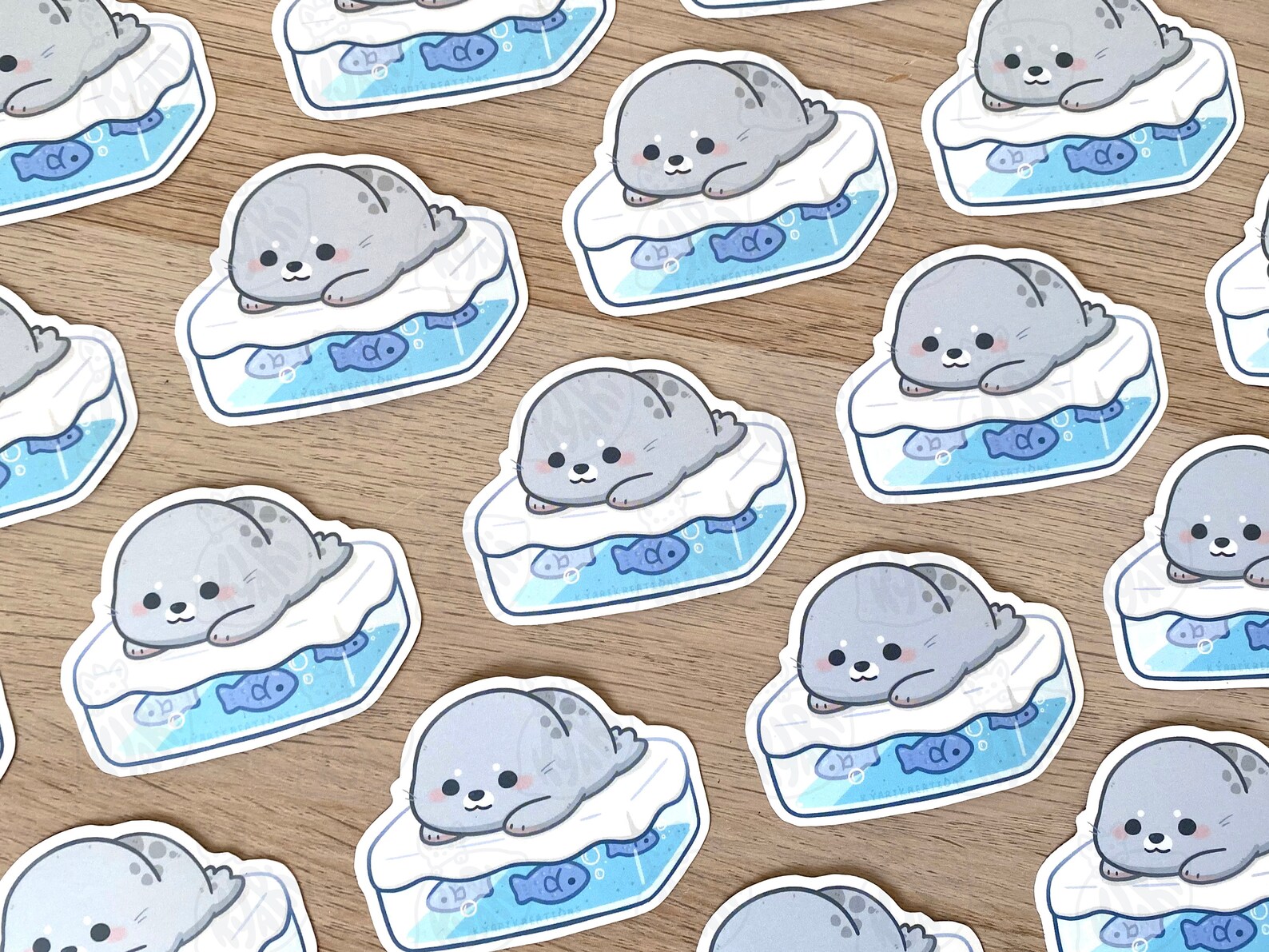 Cute Leopard Seal Stickers, Cozy Animal Stickers, Waterproof Vinyl ...