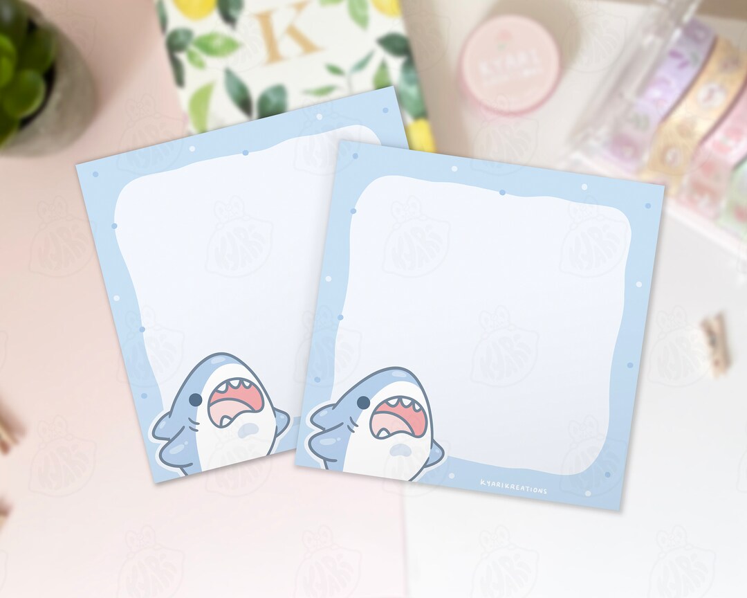 Cute Shark Memo Pad, Baby Shark Notepad - Etsy