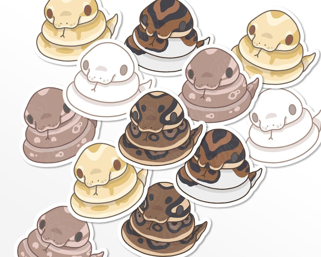 Ball Python Stickers Cute Snake Stickers - Etsy