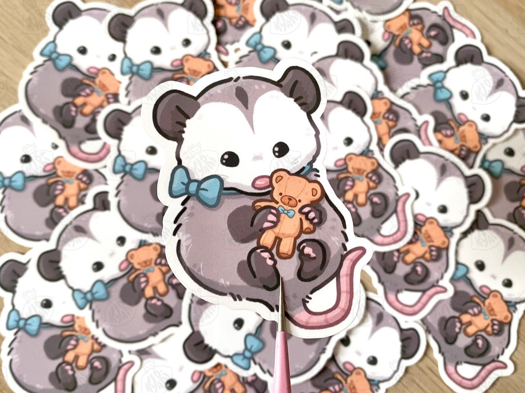 Cute Opossum Sticker, Teddy Bear Opossum Stickers - Etsy