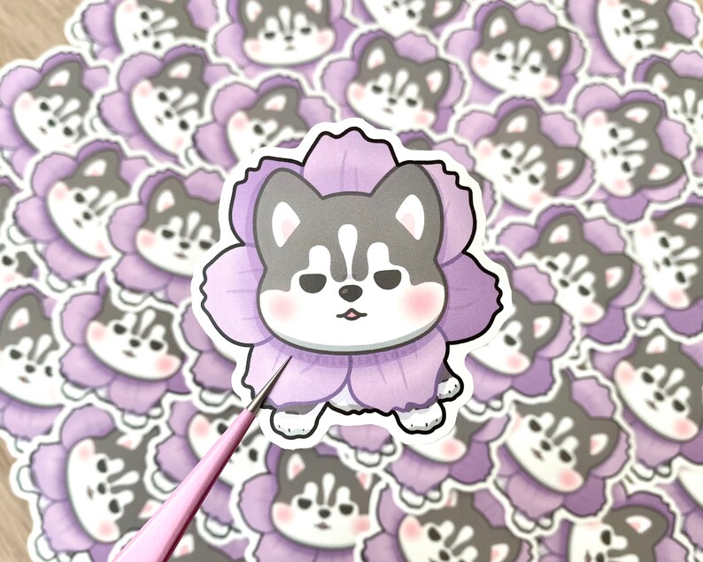 Cosmos Husky Stickers, Cute Dog Sticker - Etsy