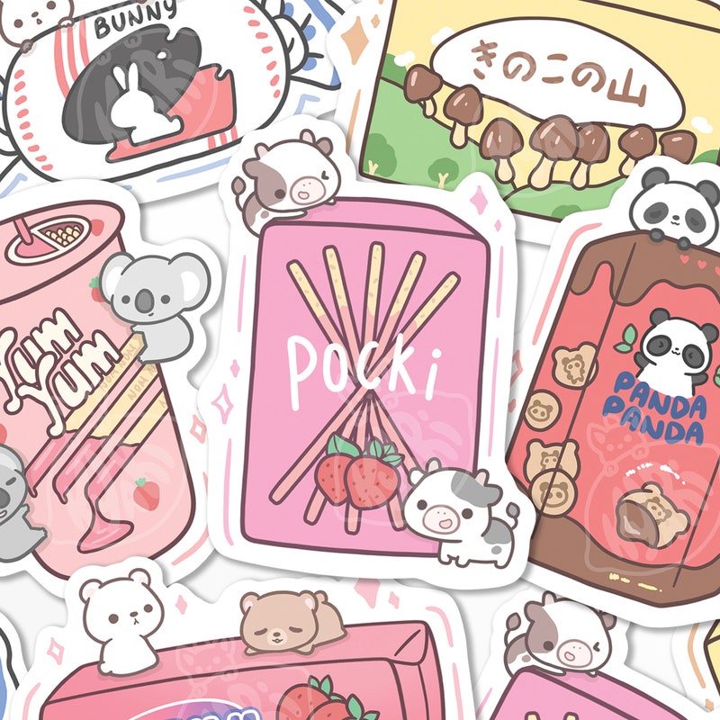 Cute Food Stickers - Etsy