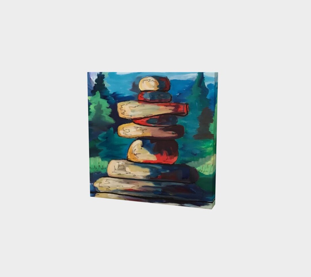 Inuksuk Canvas Print Wall Decor Native Art Print Inukshuk Wall Art ...
