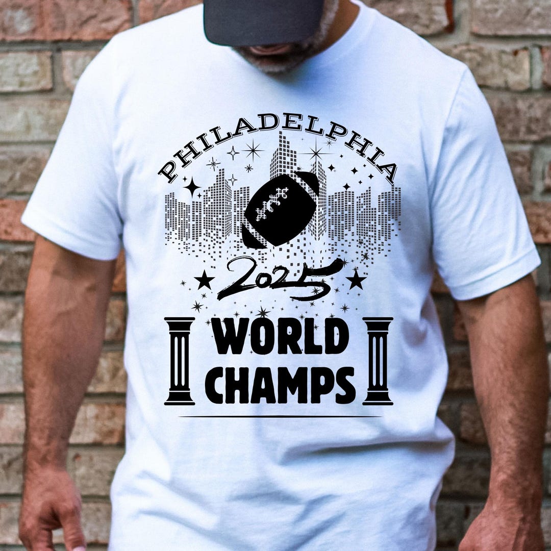 Mens Philadelphia 2025 Football Champions T Shirt, Trendy, Oversized ...