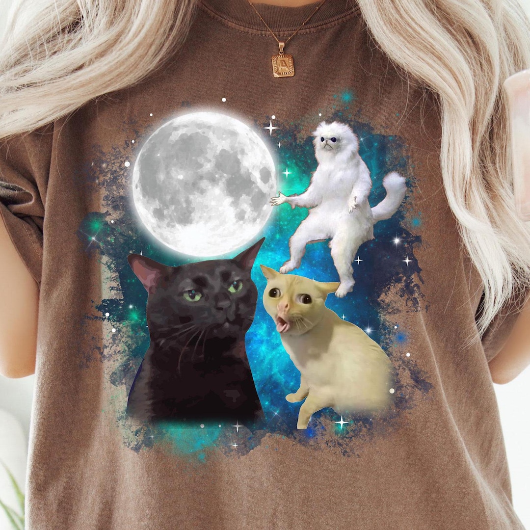 Comfort Colors Space Cat Meme Shirt Love, Funny T Shirt, Galaxy Cats ...