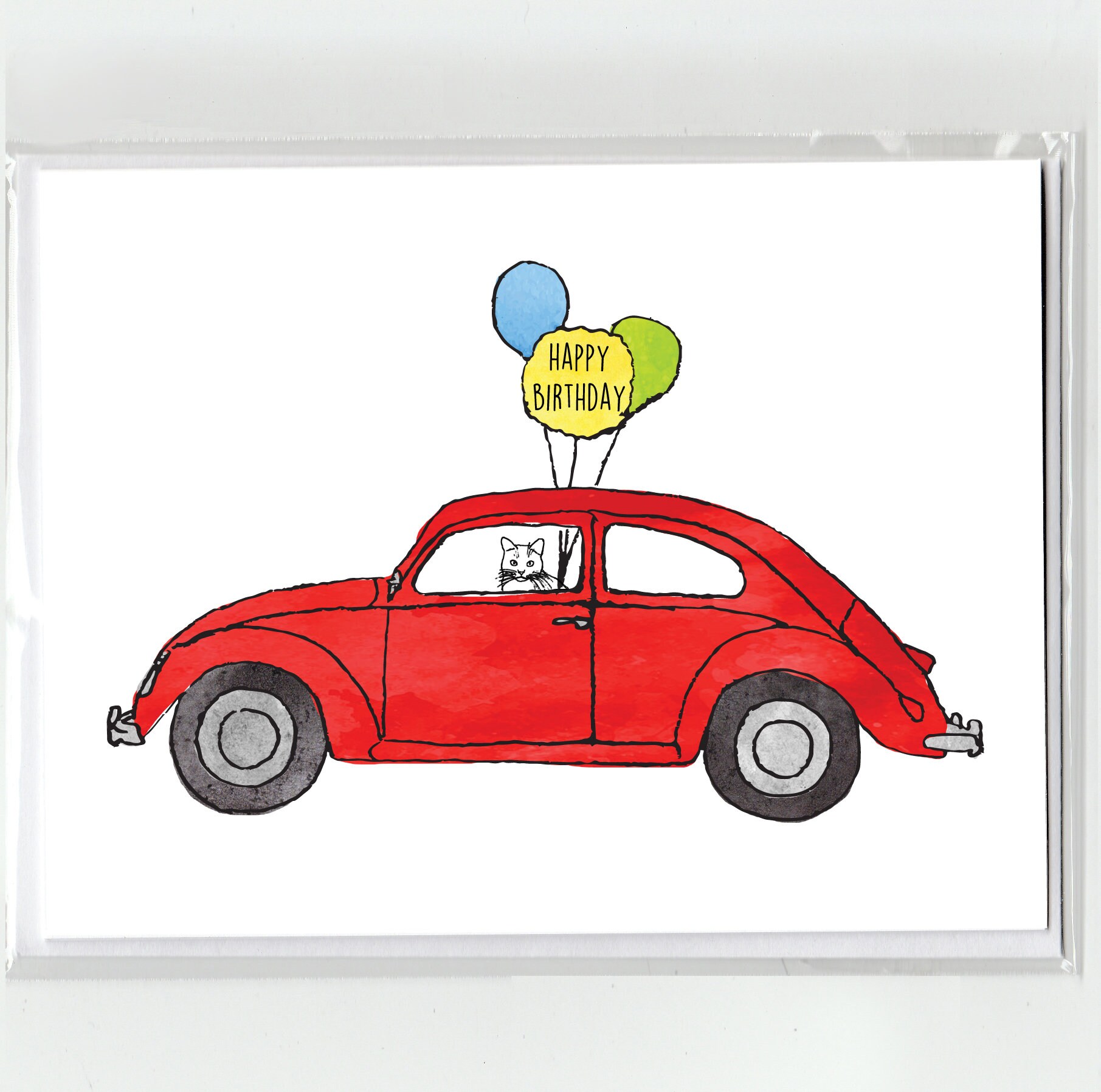 Retro Volkswagen Beetle Anniversary/Valentine's Day Card Printable ...