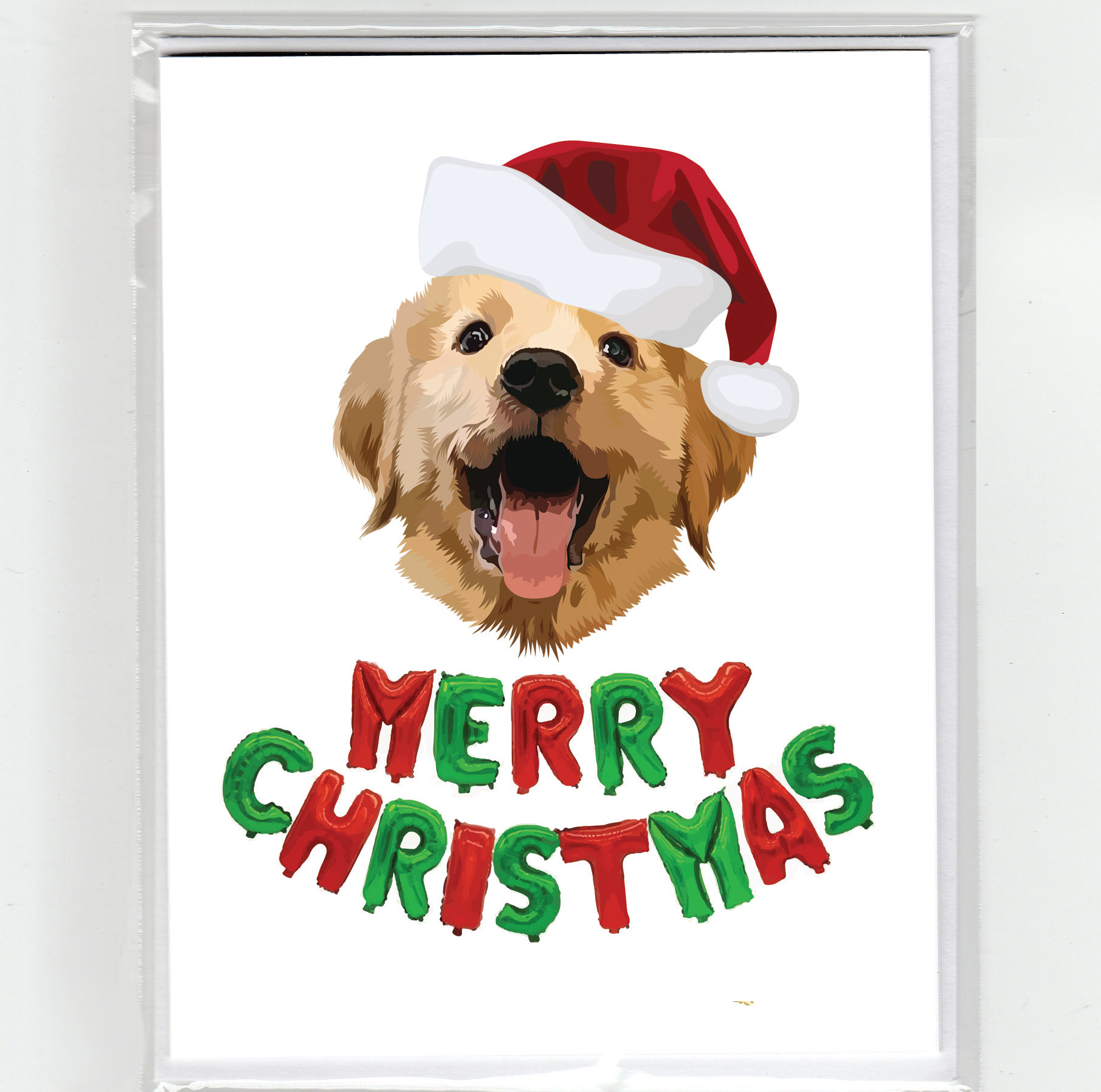 Golden Retriever Merry Christmas