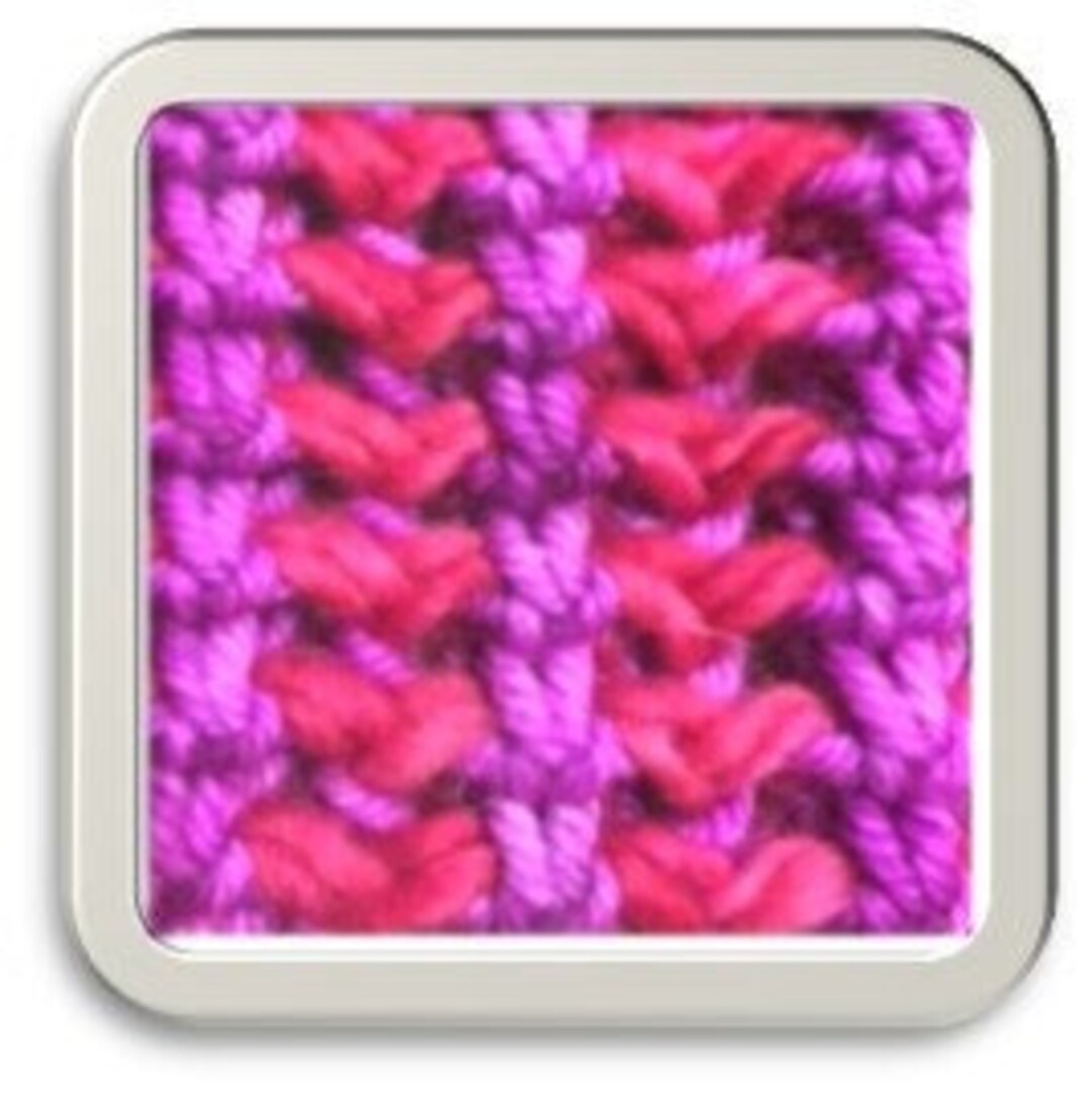 Two-color Rib Lace Stitch - Etsy
