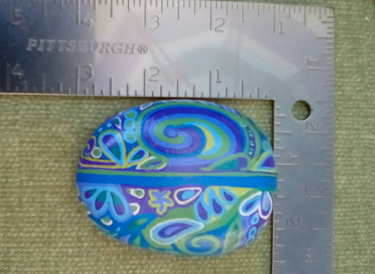 Hand Painted Blues Stone - Etsy