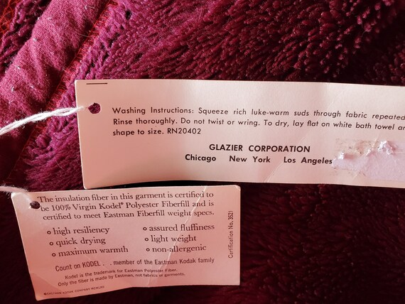 1960s RHAPSODY BY GLAZIER Floral Puff Quilted Satin … - Gem