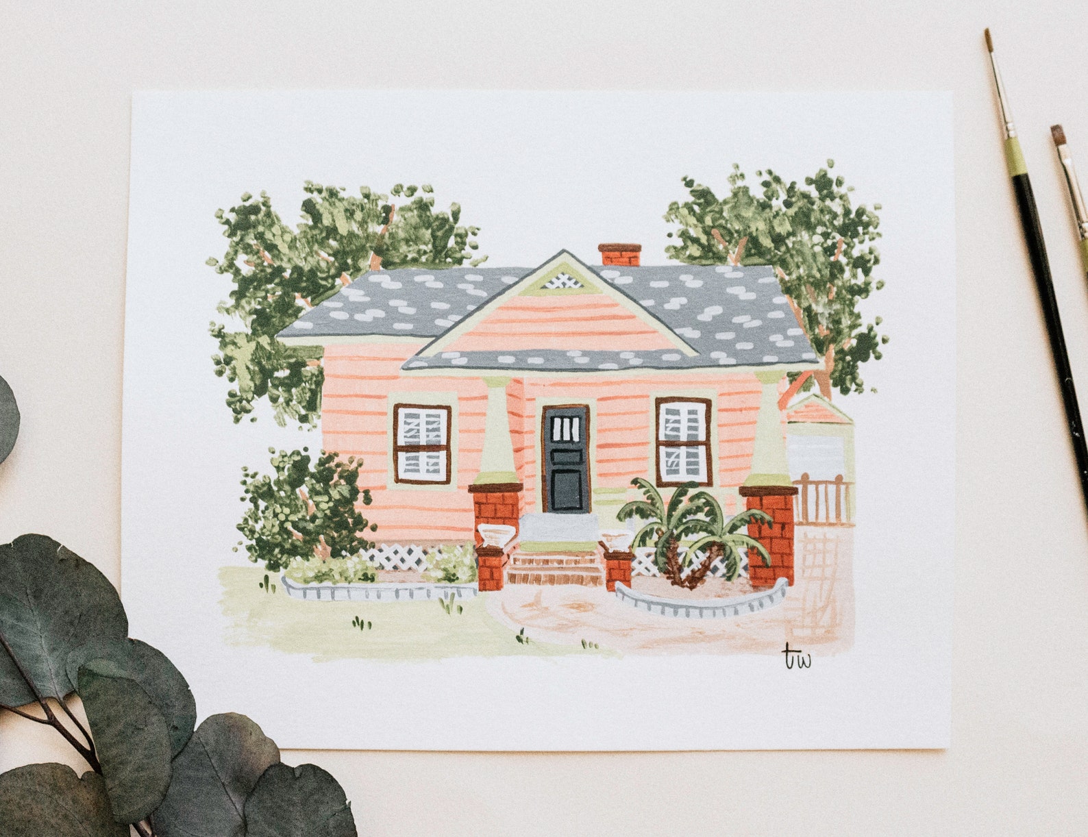 Home Portrait Custom Art Custom Portrait Custom Gift - Etsy