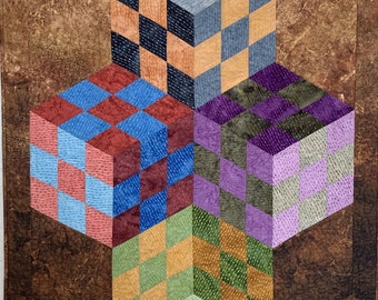 The Cubes Quilt Pattern - Etsy
