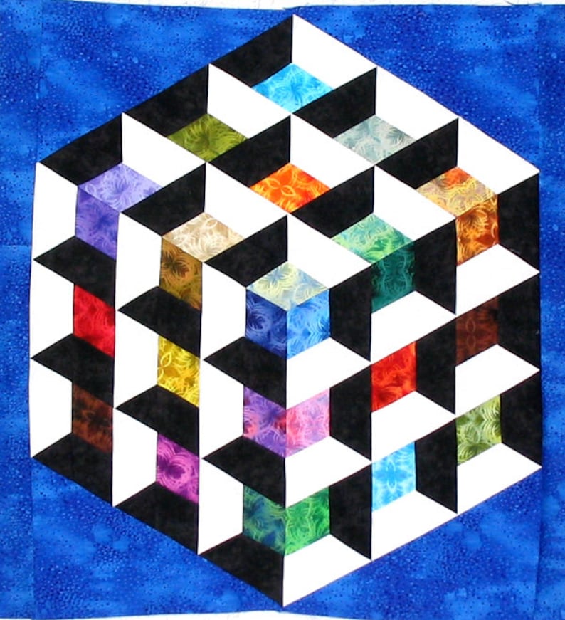 Rainbow Cube PDF Quilt Pattern - Etsy Australia