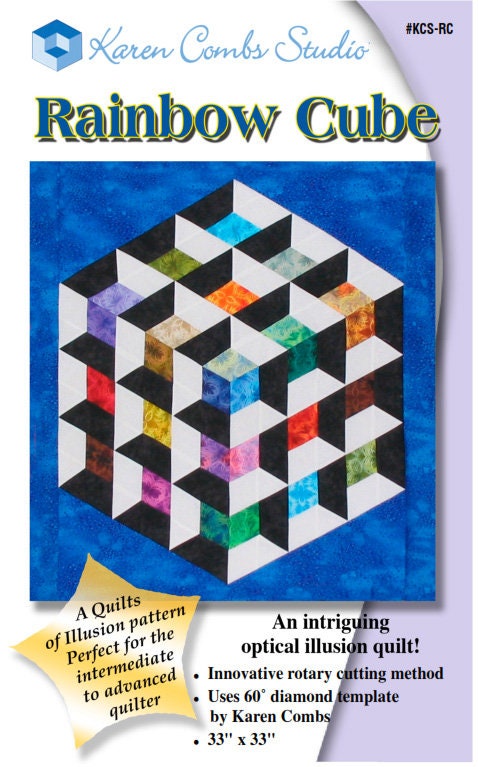 Rainbow Cube PDF Quilt Pattern | Etsy