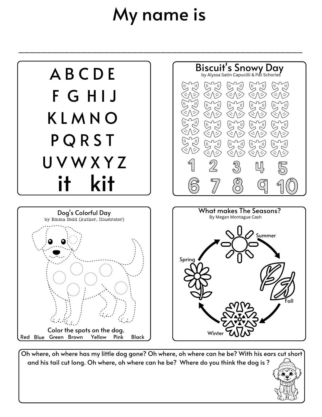 Tell Me a Story Pre-k Worksheets Curriculum Morning Seatwork - Etsy