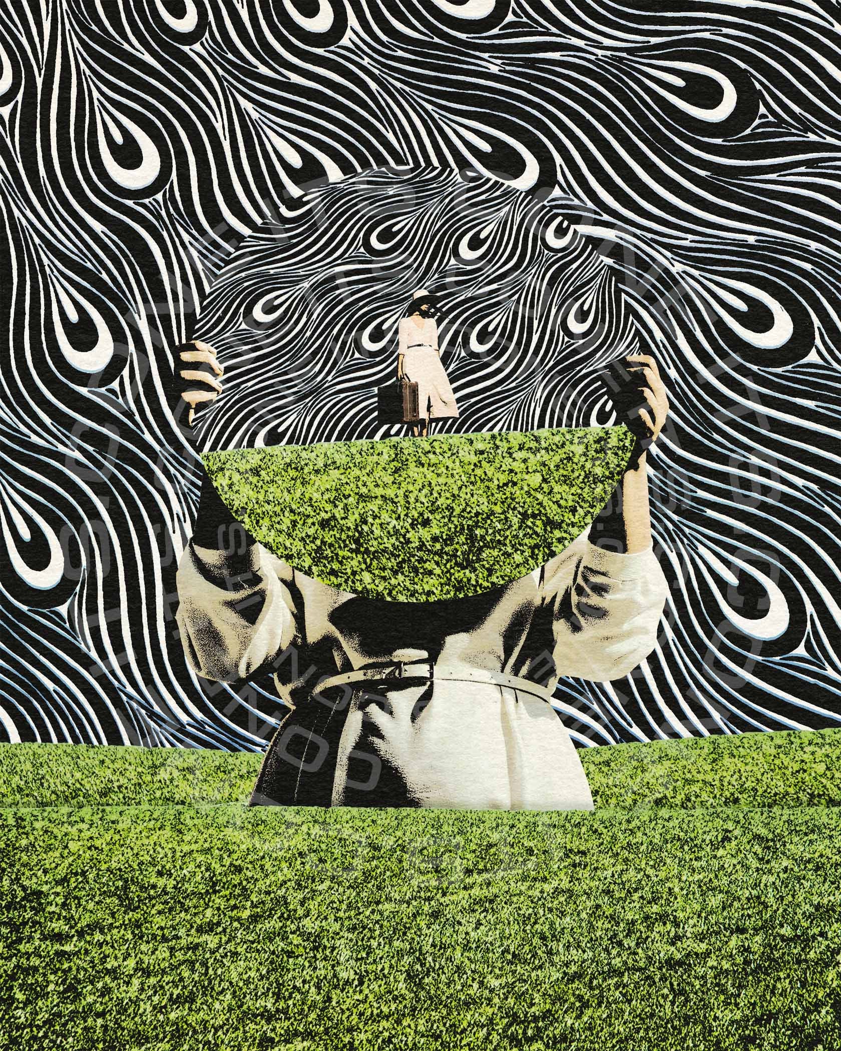 Self Trippy Poster, Collage Art, Retro Wall Art, Surreal Print ...