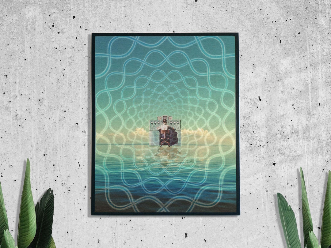 Wavelength Poster, Collage Artwork, Surreal Print, Psychedelic Wall Art ...