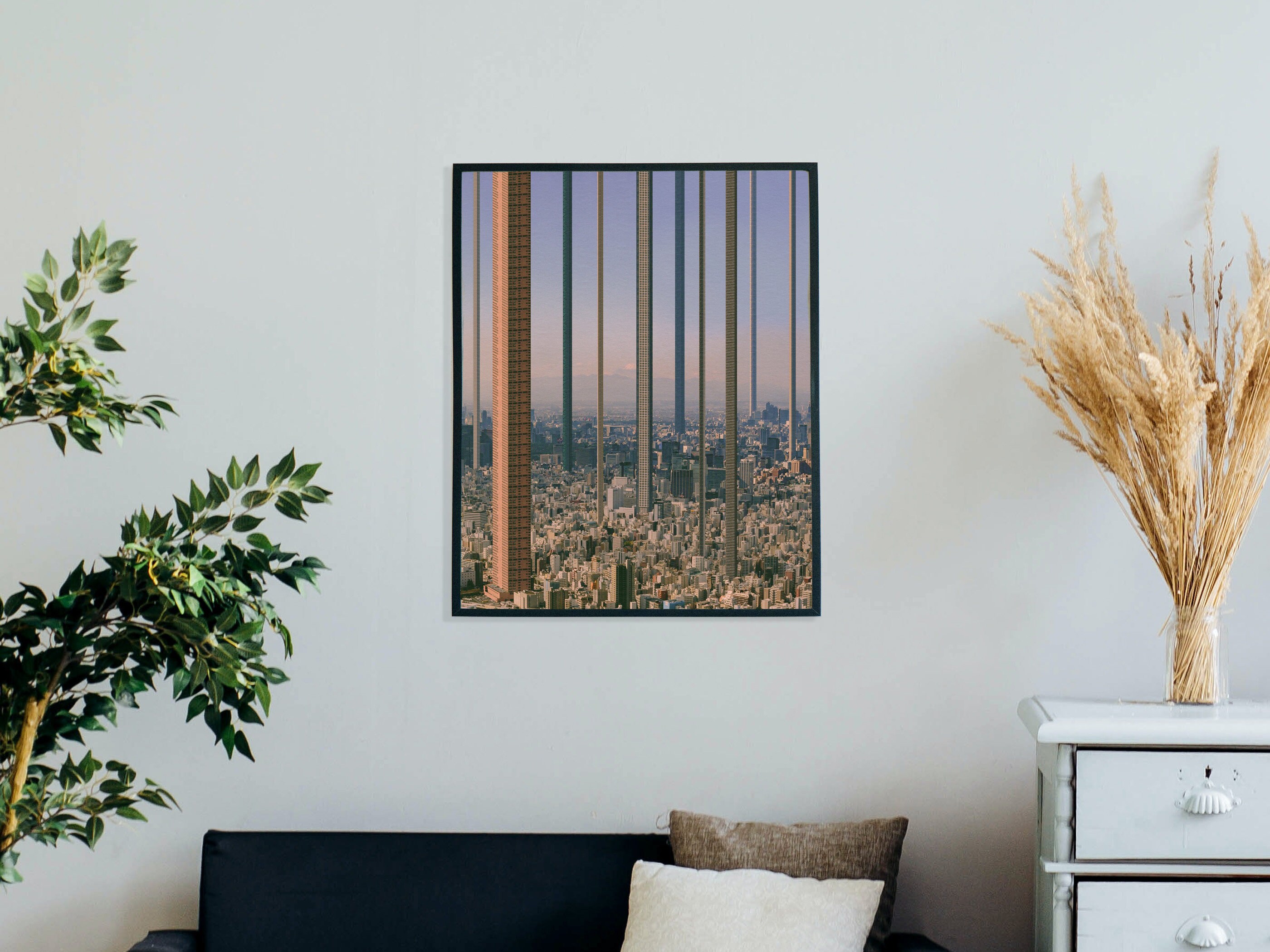 Error Surreal Art Print, Psychedelic Wall Art, City Artwork, Trippy ...