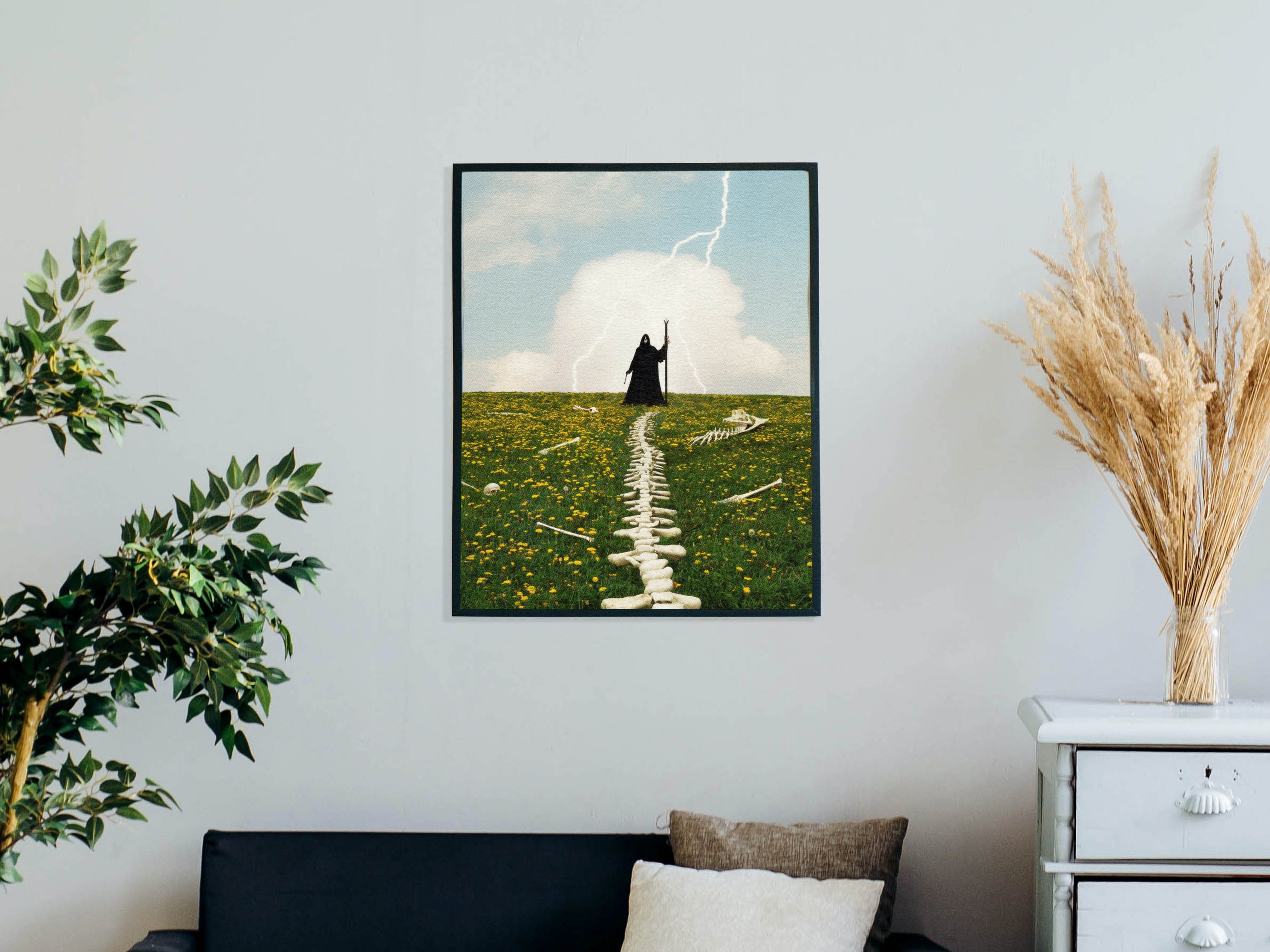 Reaper Surreal Poster, Trippy Art, Retro Wall Art, Collage Print ...