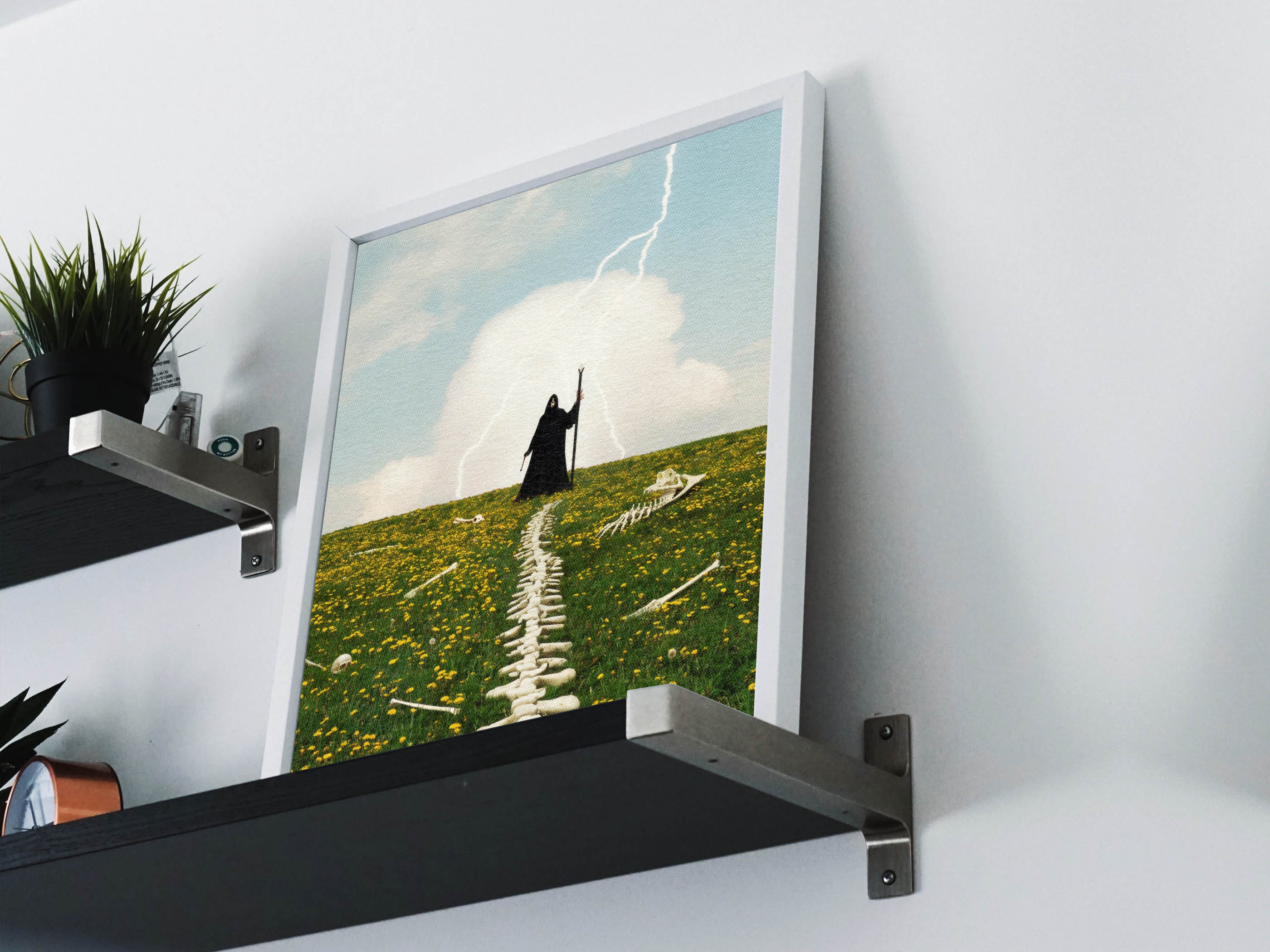 Reaper Surreal Poster, Trippy Art, Retro Wall Art, Collage Print ...