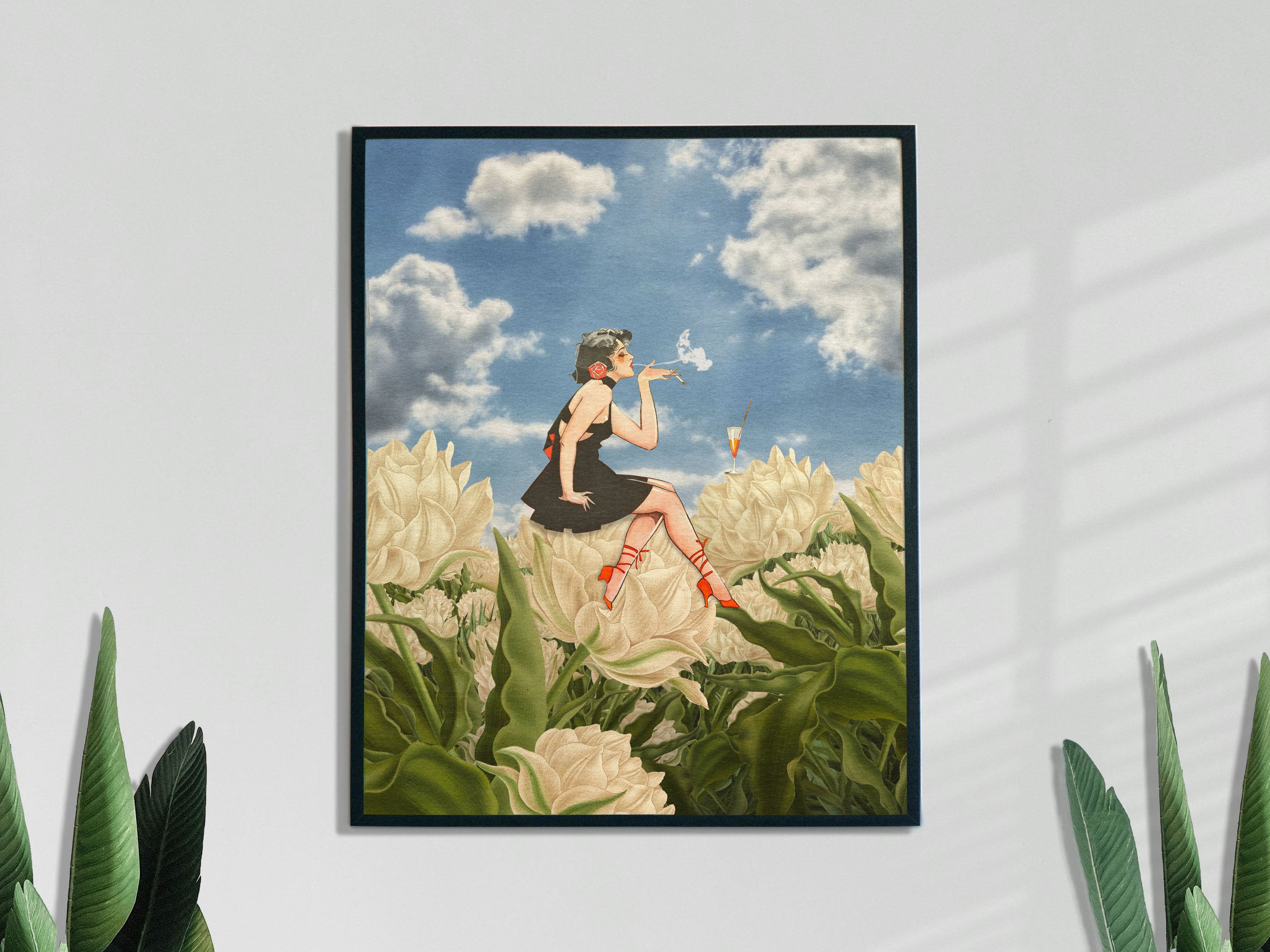 Daydream Retro Poster, Trippy Artwork, Surreal Print, Calm Wall Art ...